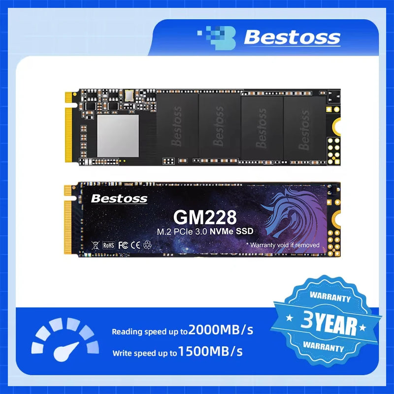 SSD NVMe M.2 BESTOSS PCIe 3.0 (128GB - 1TB)